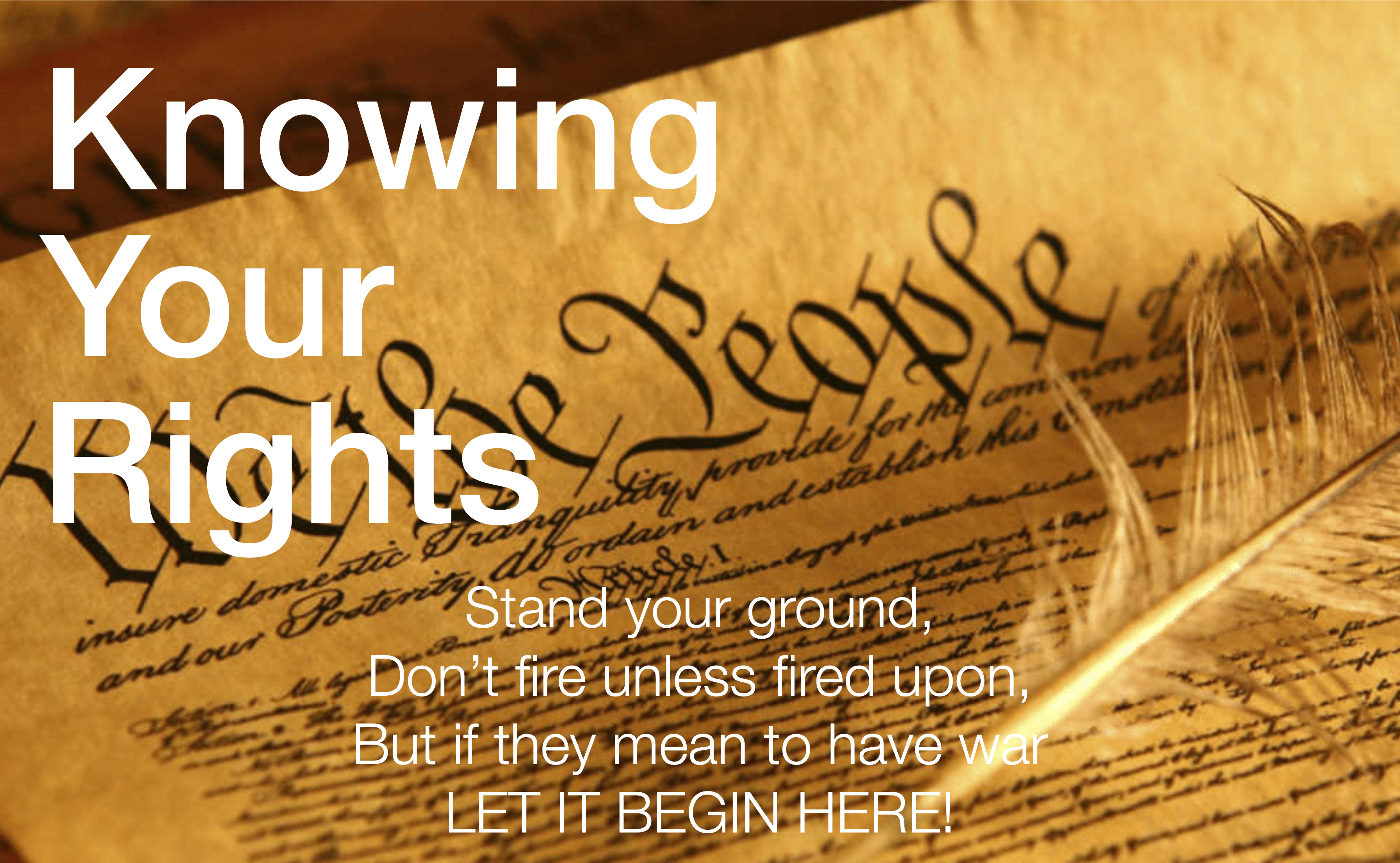 Knowing Your Rights Tour – The Constitution Study