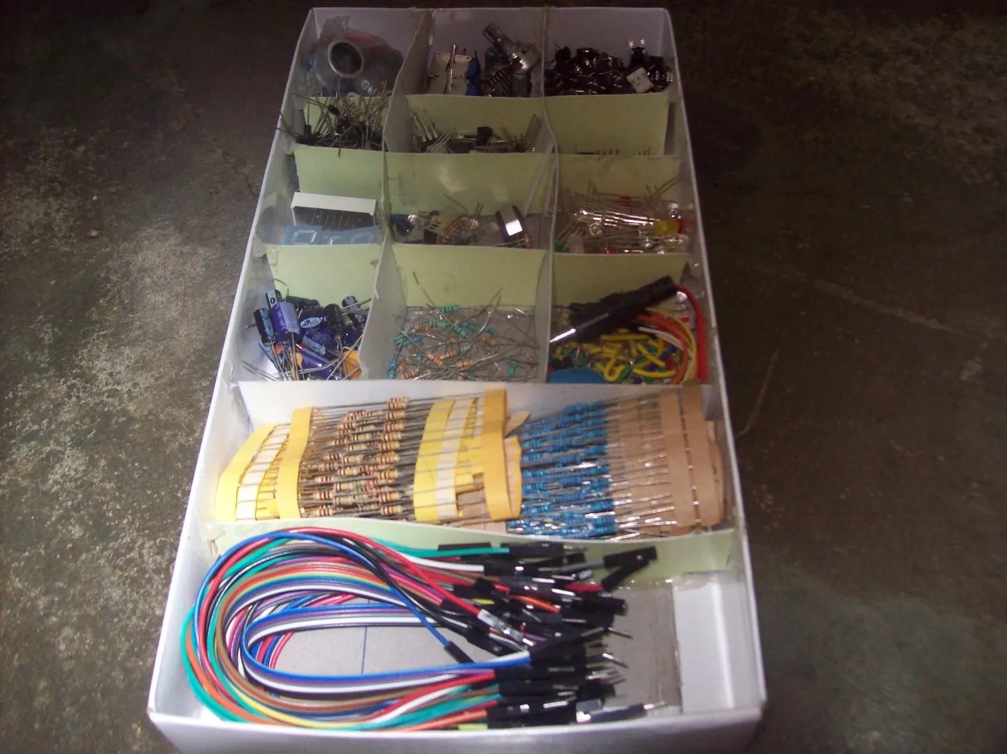 Homemade Electronic Components Organizer 7 Steps Instructables
