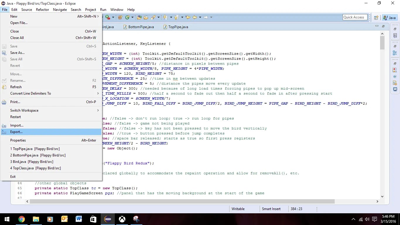 Java Game Programming Tutorial Flappy Bird Redux 12 Steps