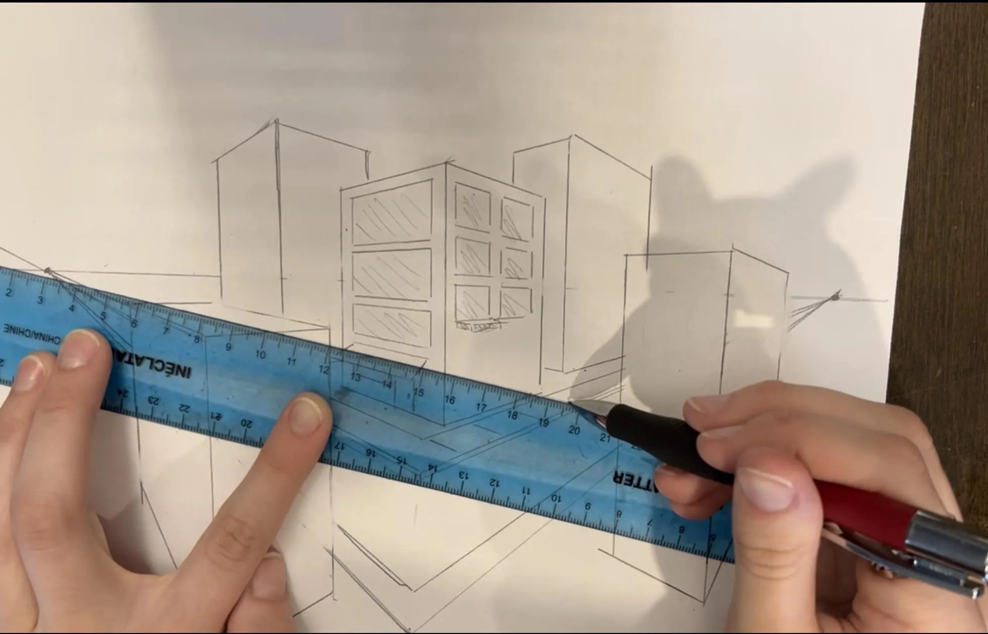 Drawing A City In 2 Point Perspective 10 Steps Instructables