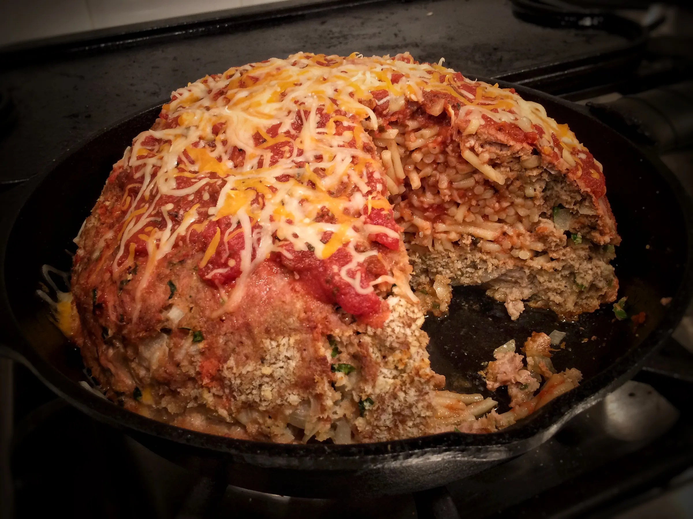 Giant Spaghetti Stuffed Meatball 9 Steps With Pictures Instructables