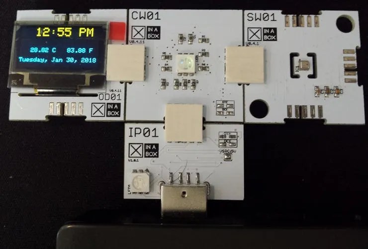 Date Time Temperature Display Using Xinabox 8 Steps Instructables