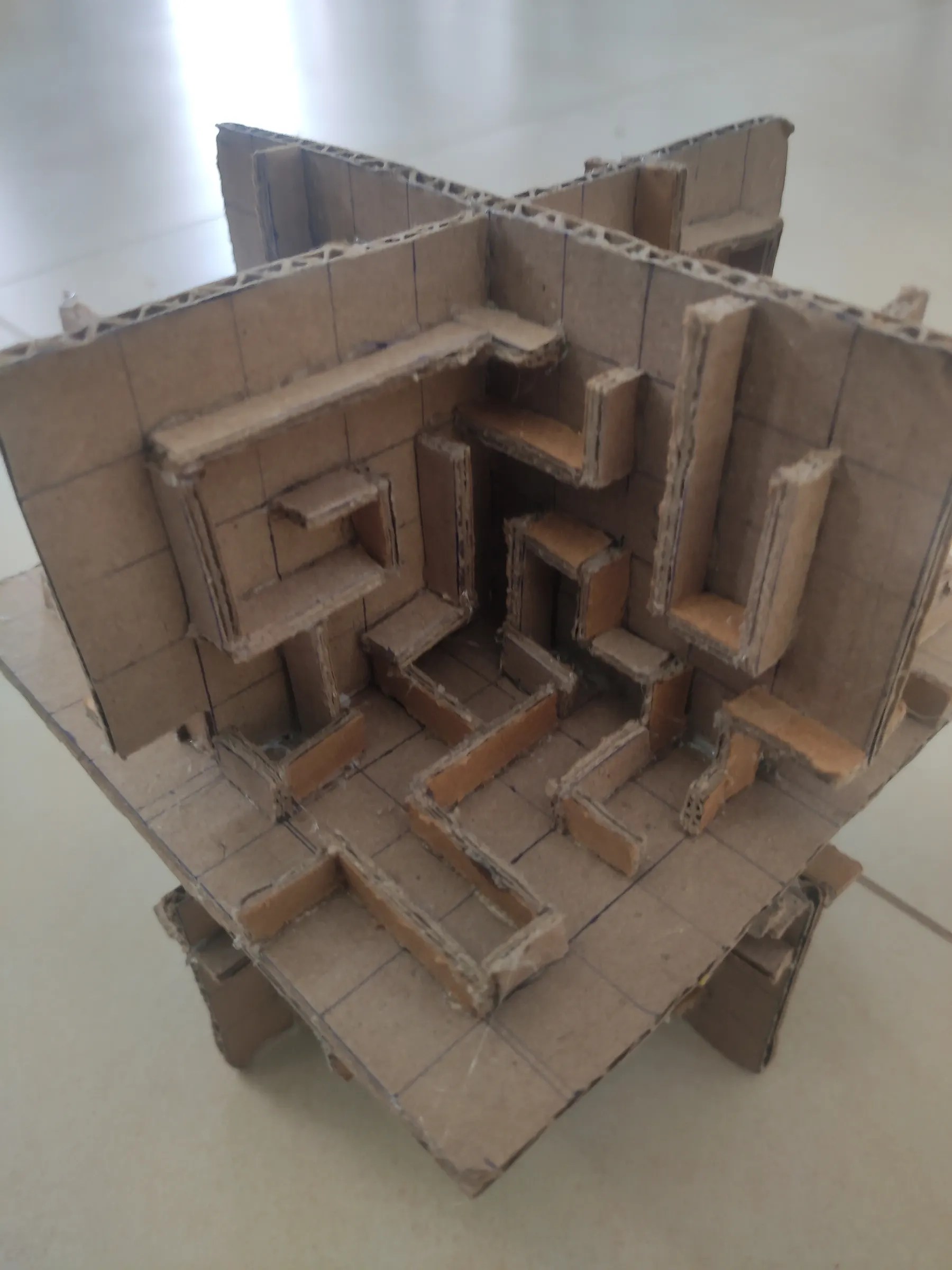 3d Cardboard Labyrinth Maze 19 Steps With Pictures Instructables