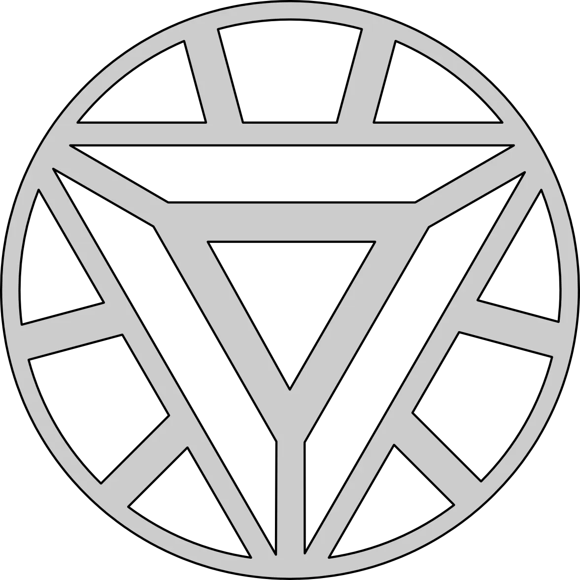 Iron Man Arc Reactor Template