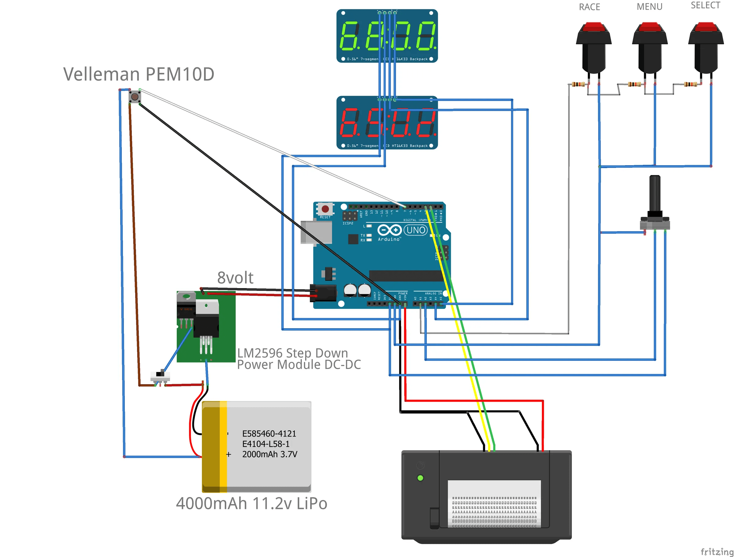 Arduino Based Lap Timer 4 Steps With Pictures Instructables