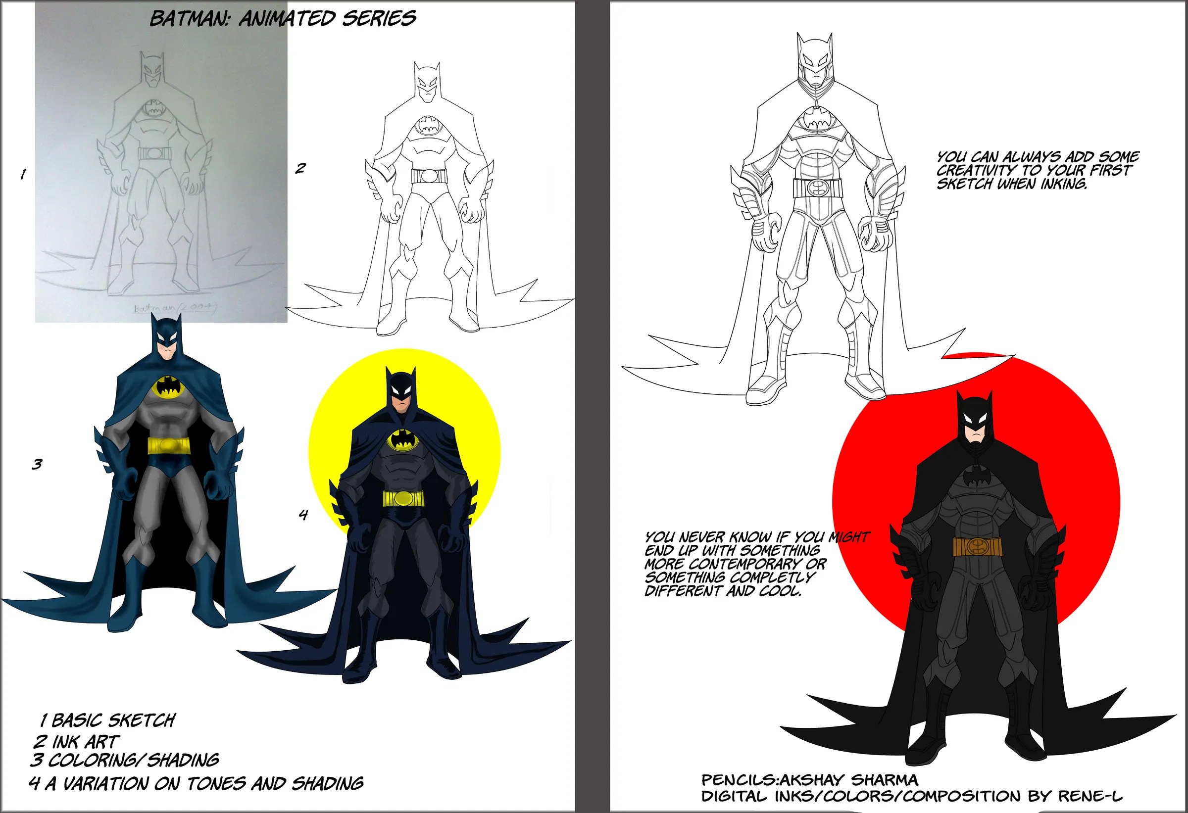 Batman Digital Inking Andcoloring Instructables