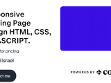 Responsive Landing Page Design Html Css Javascript By Alabi Israel