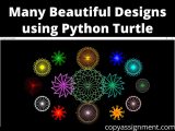 Many Beautiful Designs Using Python Turtle Copyassignment