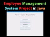 Java Project On Employee Management System Fercall