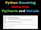 Python Docstring Generator Pycharm And Vscode Copyassignment