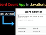 Word Count App In Javascript Copyassignment