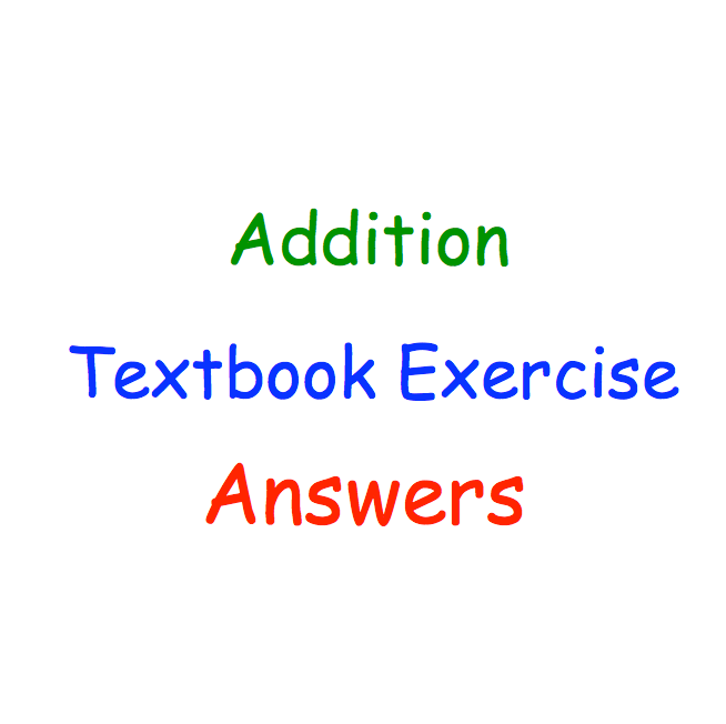 Addition Textbook Answers – Corbettmaths