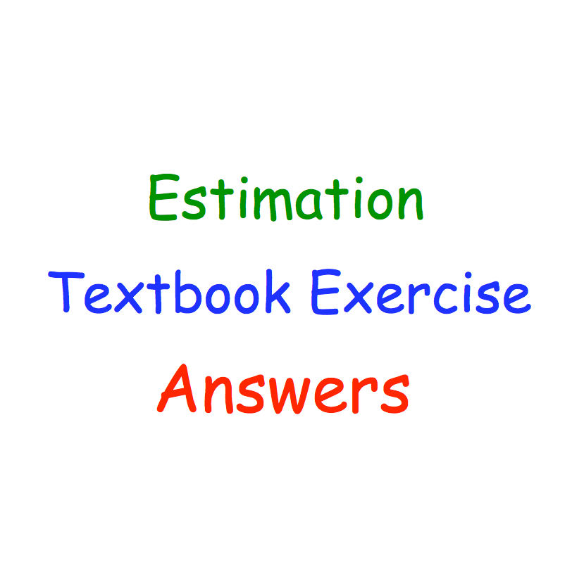 Estimation Textbook Answers – Corbettmaths