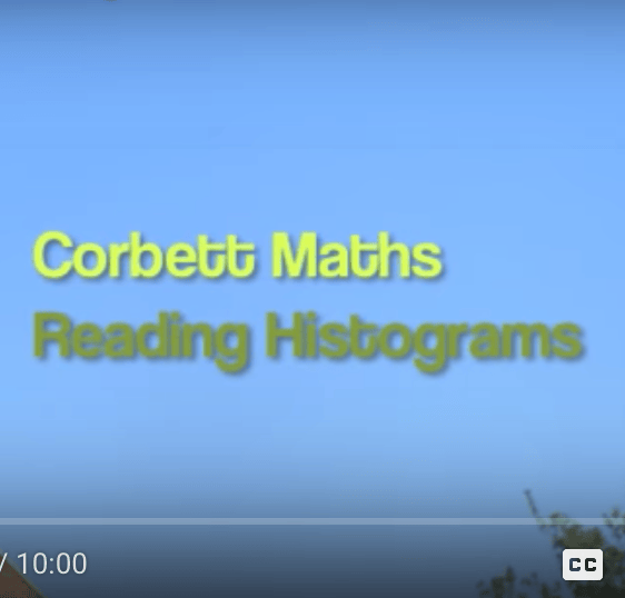 Reading Histograms And Gcse Questions Video Corbettmaths 9202