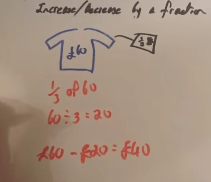 Increasing or decreasing by a Fraction Video – Corbettmaths