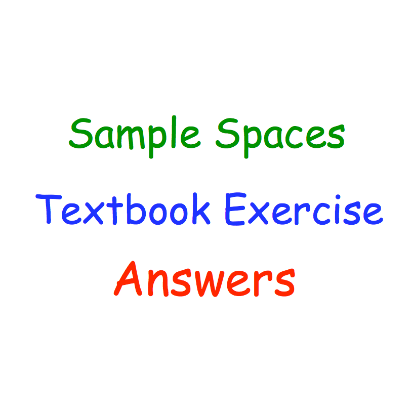 Sample Spaces Textbook Answers – Corbettmaths