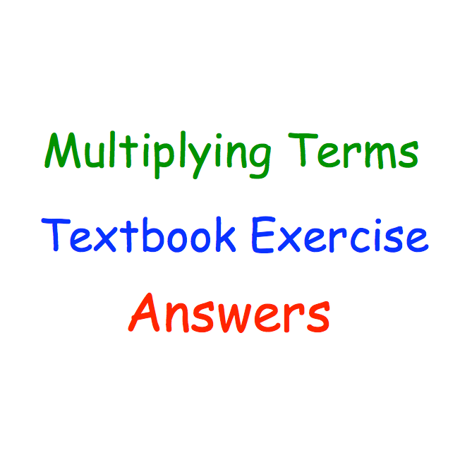 Multiplying Terms Textbook Answers – Corbettmaths