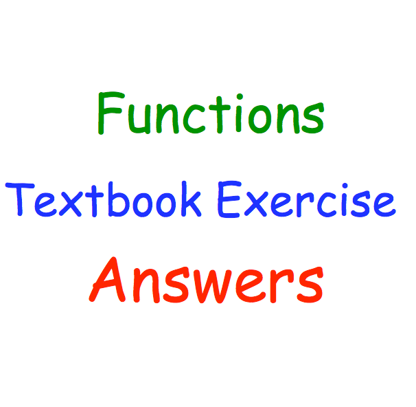 Functions Textbook Answers Corbettmaths
