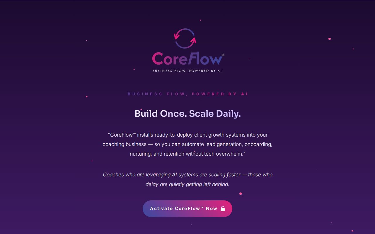 Coreflow Ai Systems For Scalable Coaching