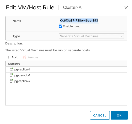 Configuring Ha For Postgresql In Vmware Data Services Manager V132 9887
