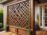 Lattice Privacy Screen For Deck Design Ideas