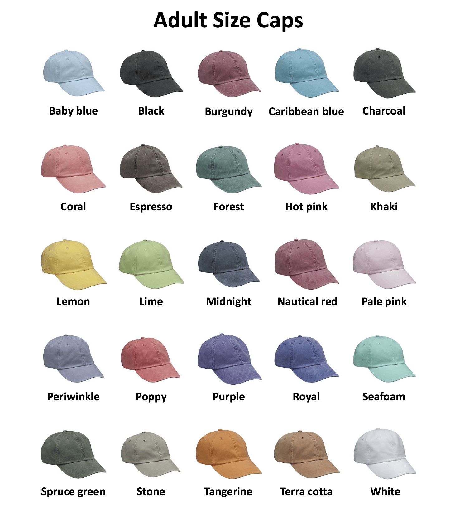 Baseball cap colors | Cosellie