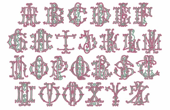 Cosellie Monogram & Embroidery Font Options | Cosellie