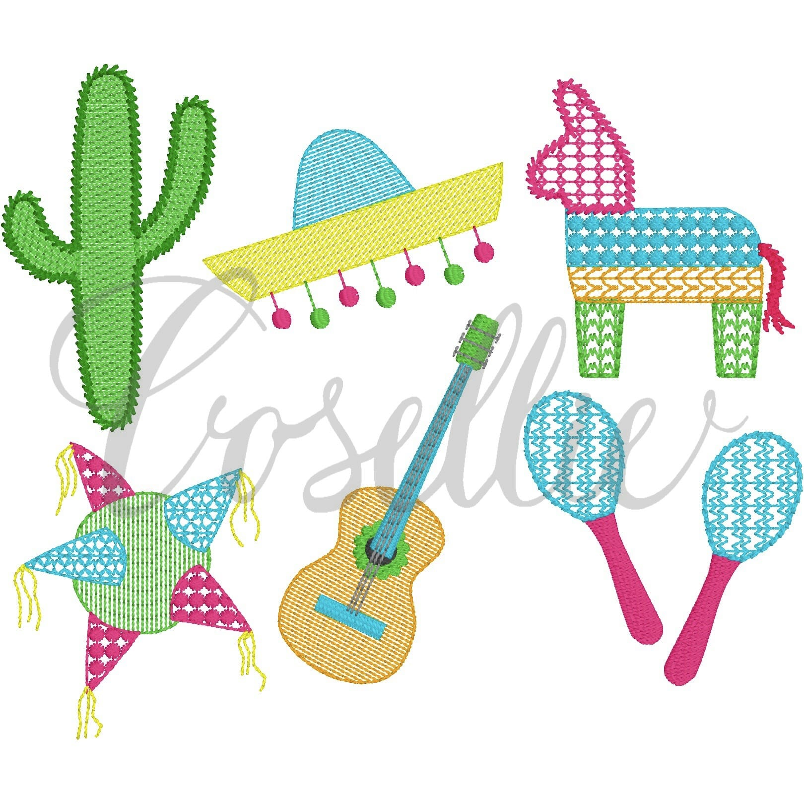 Fiesta build your own embroidery design | Embroidery Design | Cosellie