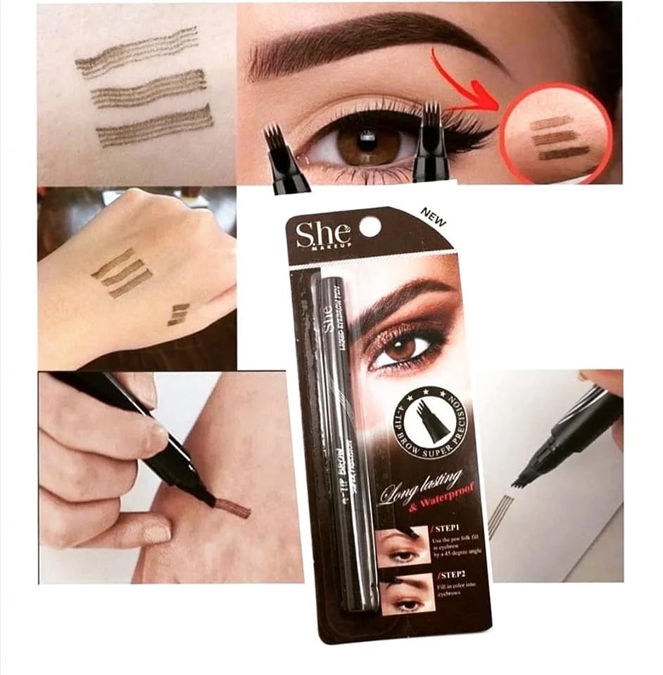 Lápiz de ceja tres puntas café - Cosmeticsromatt l Tienda de Maquillaje ...