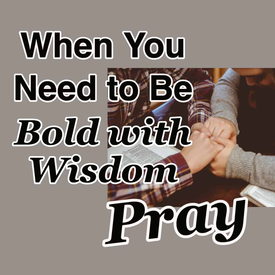 When You Need to Be Bold with Wisdom - Pray - Counting My Blessings
