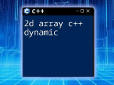 Declare 2d Array In C A Quick Guide