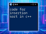 Code For Insertion Sort In C A Quick Guide