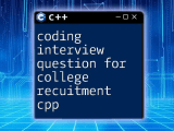 Mastering Coding Interview Questions For College Recruitment In Cpp