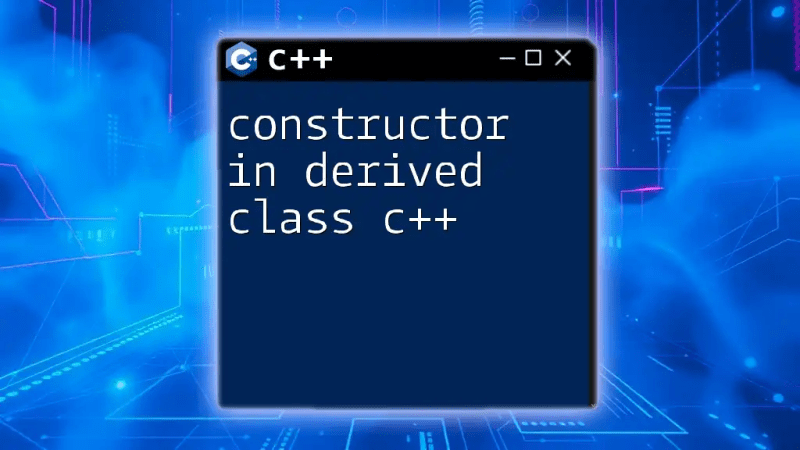 Constructor In Derived Class C A Simple Guide - HD Minimal Illustrations for Desktop