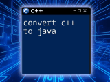 Convert C To Java A Quick Guide For Developers