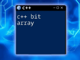 Mastering C Bit Array A Quick Guide To Efficiency