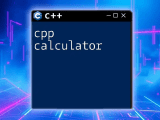 Cpp Calculator Mastering Basic Commands In Cpp