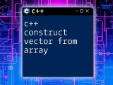 C Construct Vector From Array A Step By Step Guide
