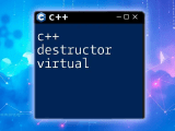 Understanding C Default Destructor A Quick Guide