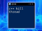 C Kill Thread A Quick Guide To Thread Termination