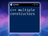 Understanding C Multiple Constructors In Simple Terms
