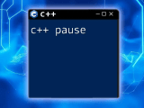 C Pause Mastering The Simple Command In Cpp