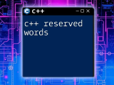 C Reserved Words Simplified For Quick Learning