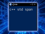Mastering C Std Span A Quick Guide To Seamless Slicing