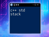 Mastering C Std Stack A Quick Guide For Beginners