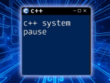 C System Pause Mastering Program Control Effortlessly