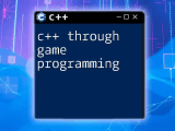 C Through Game Programming A Quick Start Guide