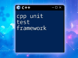 Cpp Unit Test Framework Explained Simply
