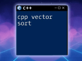 Mastering C Vector Sort A Quick Guide To Efficiency