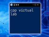 Cpp Virtual Lab Master Commands With Ease